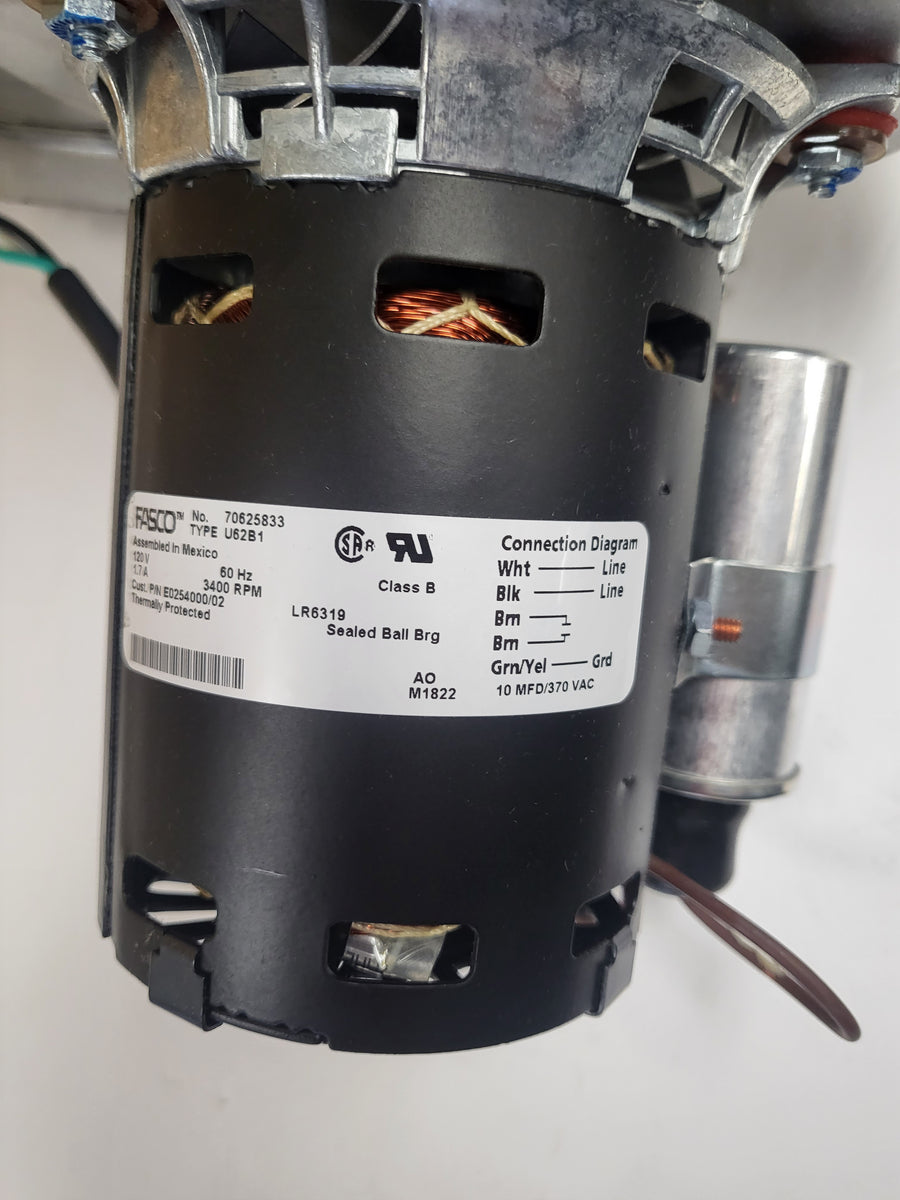 LAARS BLOWER MOTOR PSC 120V 3400RPM 1.7A 60HZ FASCO 70625833 TYPE U62B – Pro North Heating Inc.