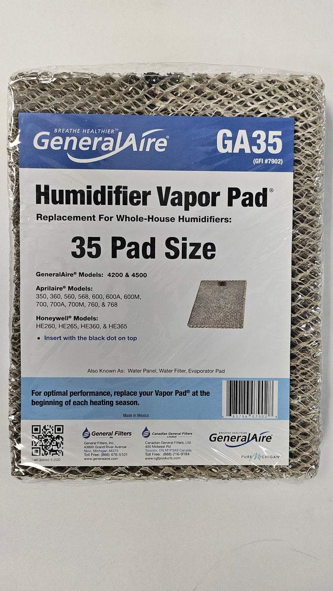 GENERAL AIRE WATER PANEL HUMIDIFIER PAD 13" X 10" – Pro North Heating Inc.