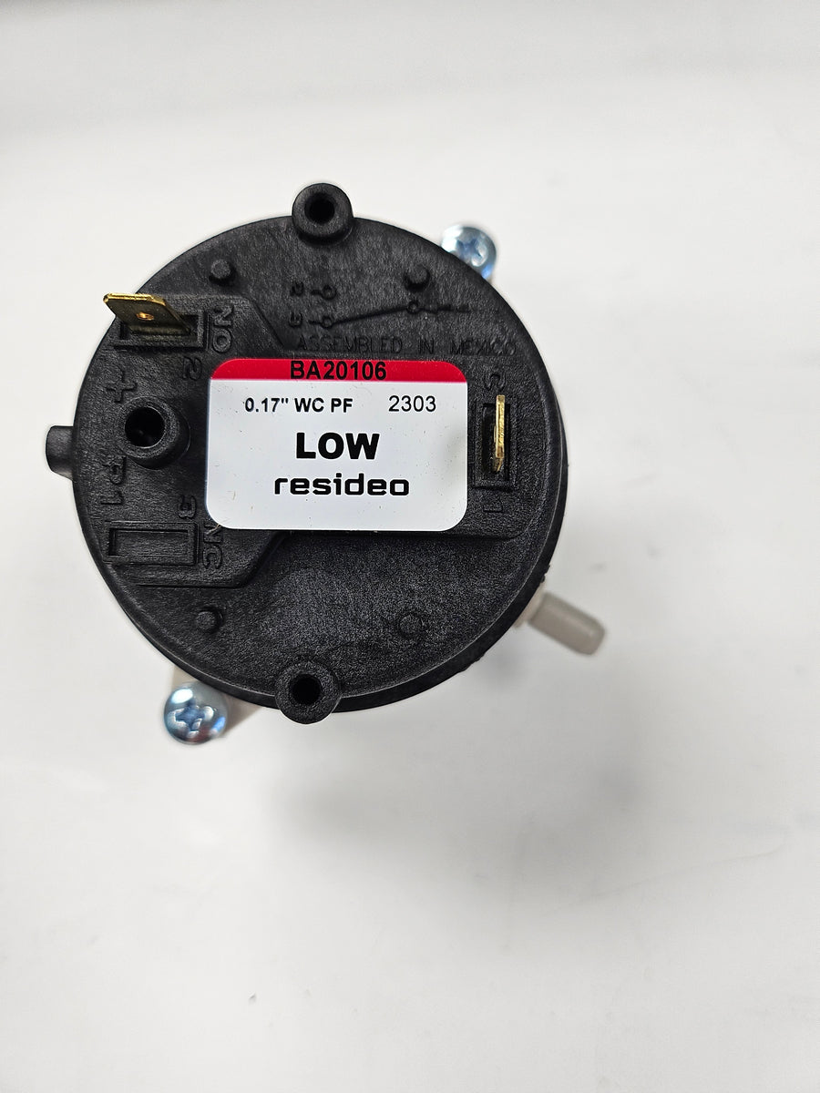 TRANE / AMERICAN STANDARD PRESSURE SWITCH DUAL .50 W.C HIGH .17 W.C LO ...