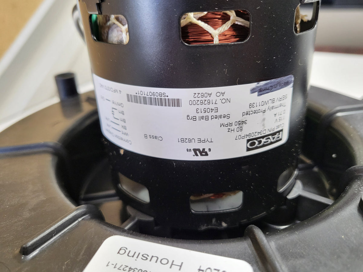 TRANE / AMERICAN STANDARD 115V 3450RPM .71A 60HZ 1 STAGE INDUCER MOTOR ...