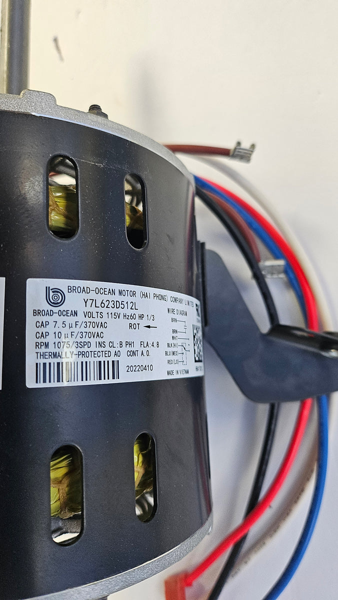 CARRIER BLOWER MOTOR PSC 1/3HP 115V 1075RPM 4.8A 60HZ 3 SPEED BUILT IN ...