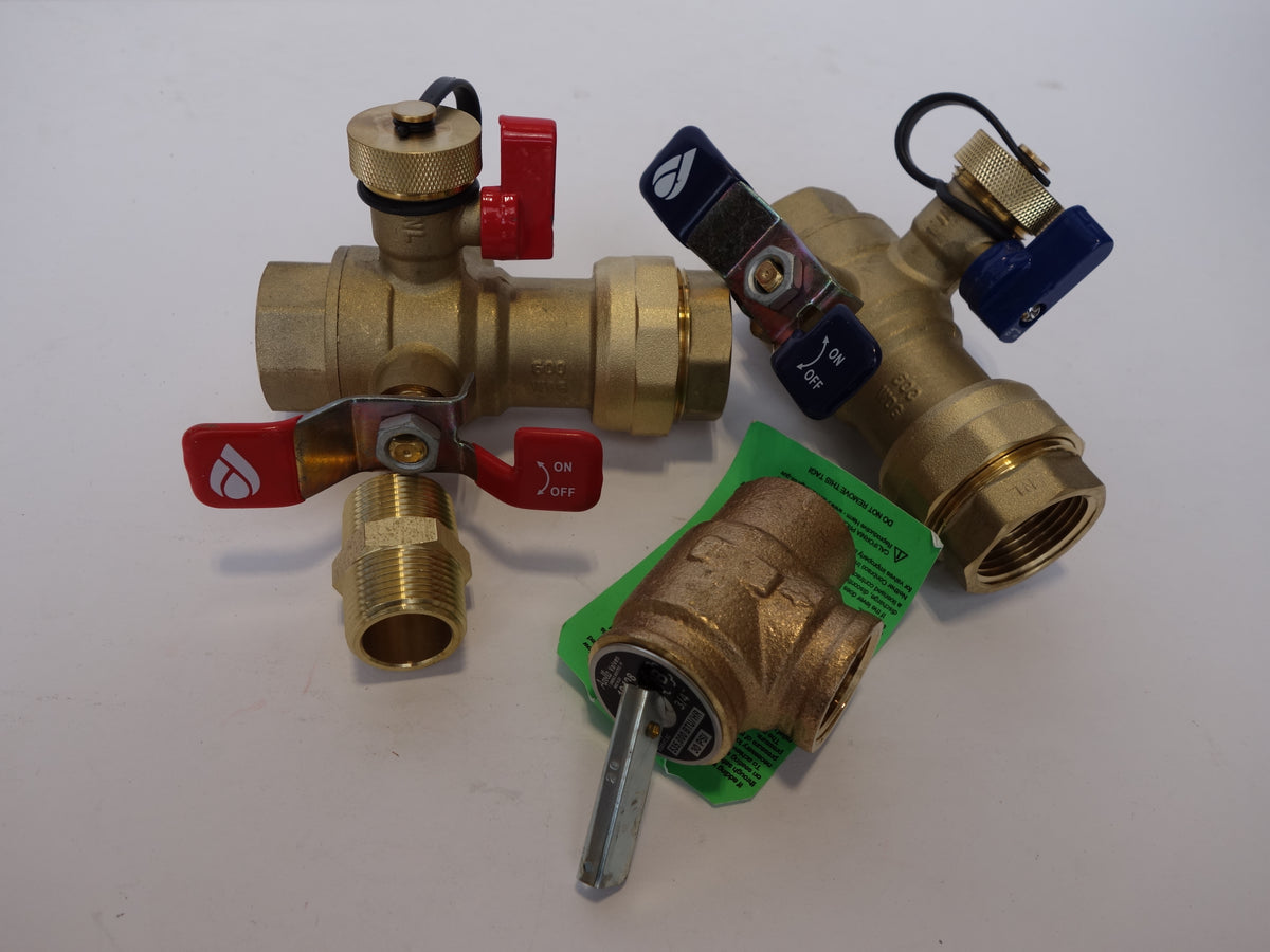 CALEFACTIO 1" NPT TANKLESS WATER HEATER VALVE KIT COMES WITH 30 PSI PR ...