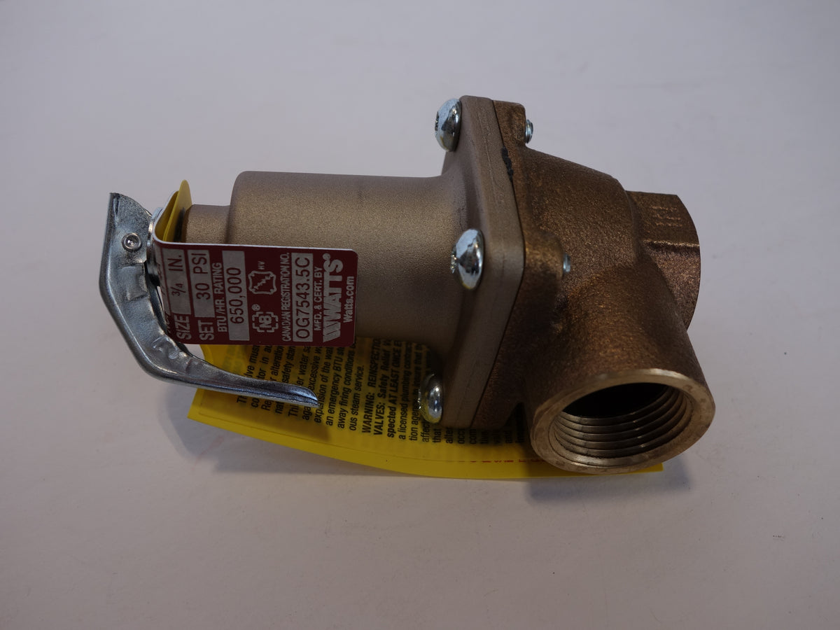 WATTS 3/4" 30 PSI 650,000 BTU SAFETY RELIEF VALVE – Pro North Heating Inc.